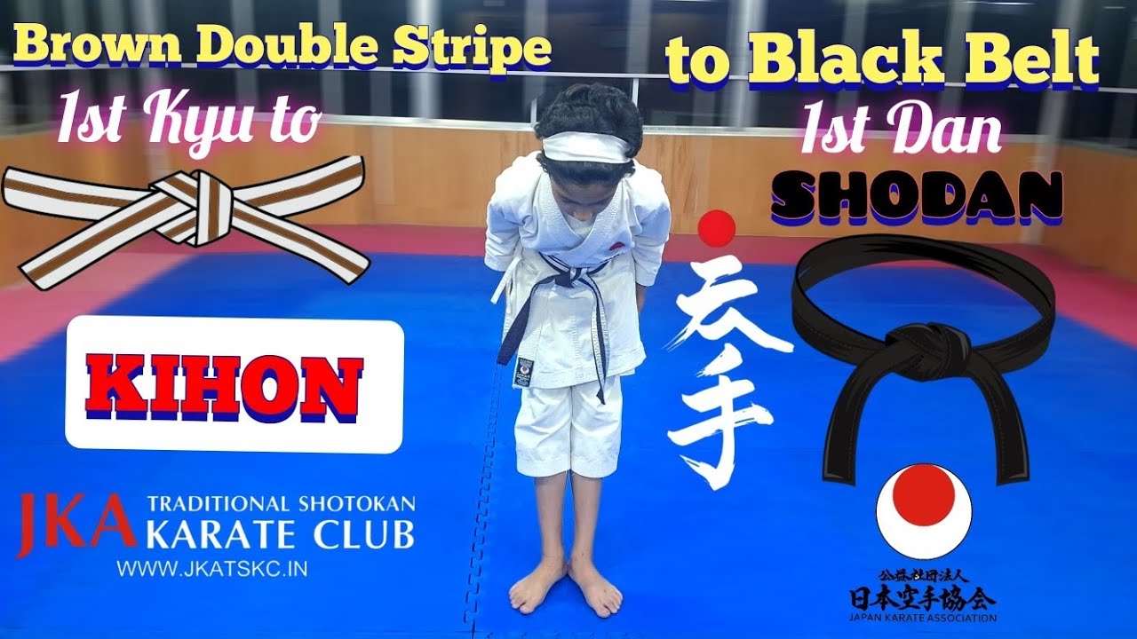 Brown Double Stripe to Black Belt || 1st Kyu to shodan/1st Dan || KIHON ...