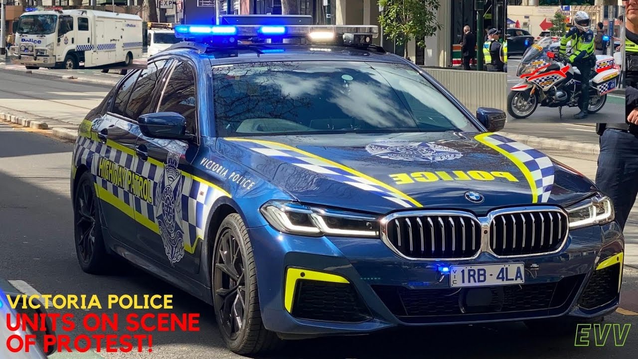 *New BMW* - VICPOL // Highway Patrol + GD - Escorting Protest Rally ...