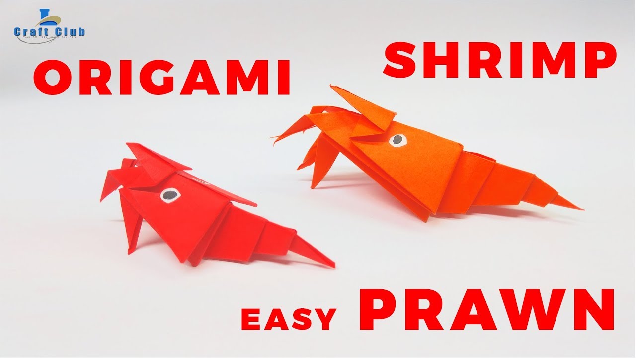 How To Make Easy Cute Paper Prawn | Origami Shrimp Easy | Sea Life ...