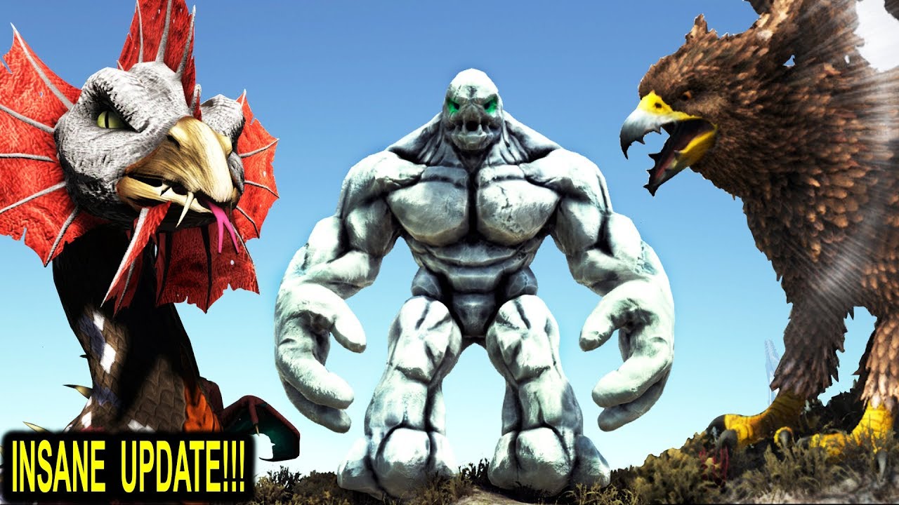 ARK GLACIER GOLEM, COCKATRICE + NEW GRIFFIN & MORE!! Ark Survival ...