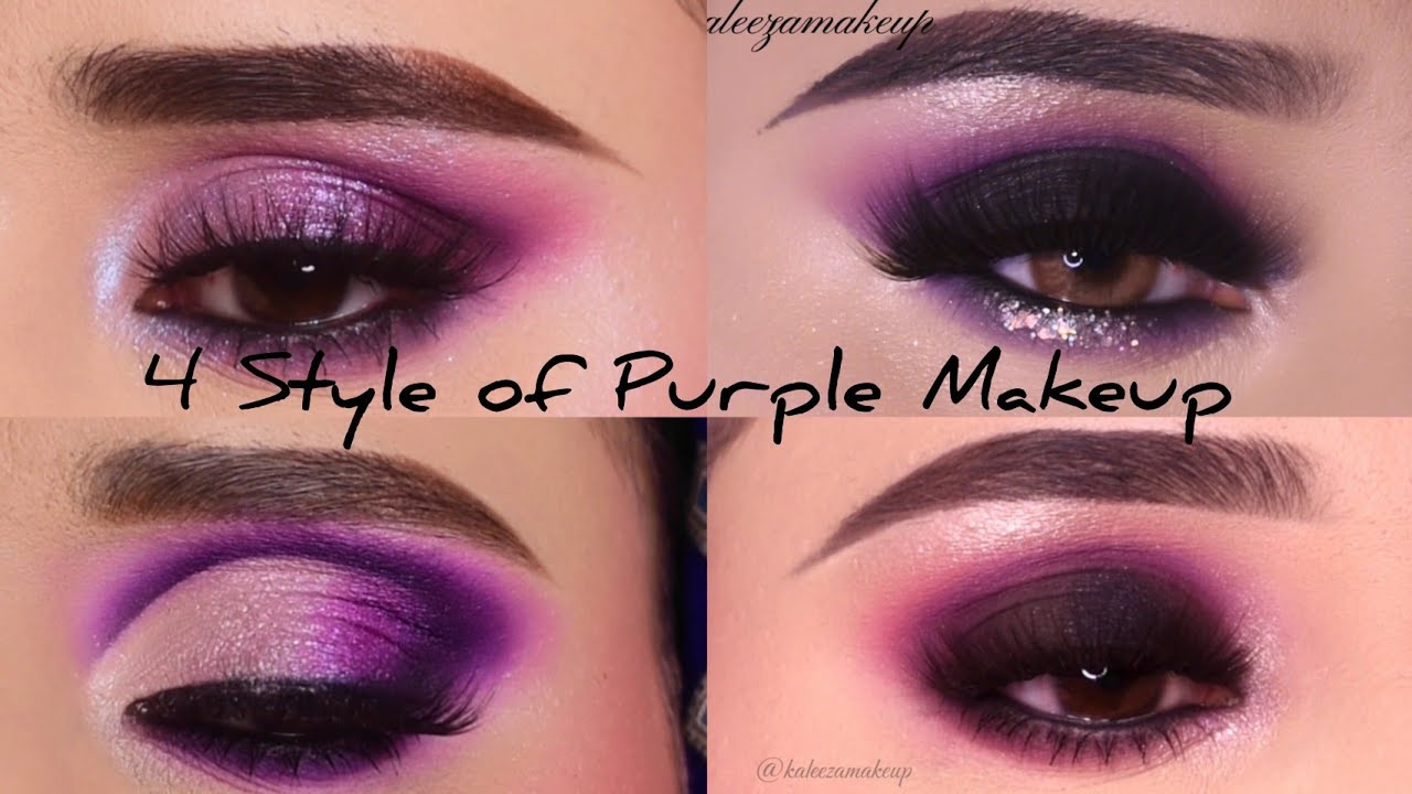 4 Purple Eye Makeup Looks for Day & Night 🌙 💜 - YouTube