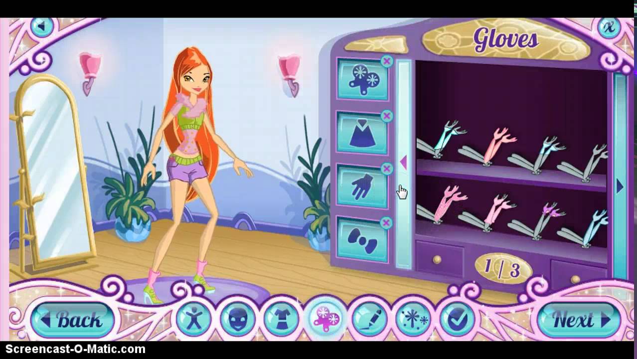 lets play winx club dress me up ep 1 - YouTube