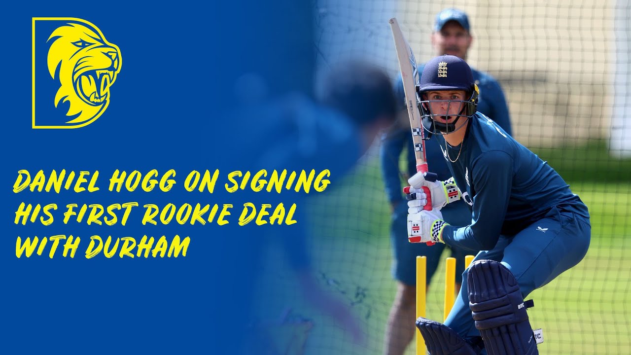 Daniel Hogg signs first rookie contract with Durham Cricket - YouTube