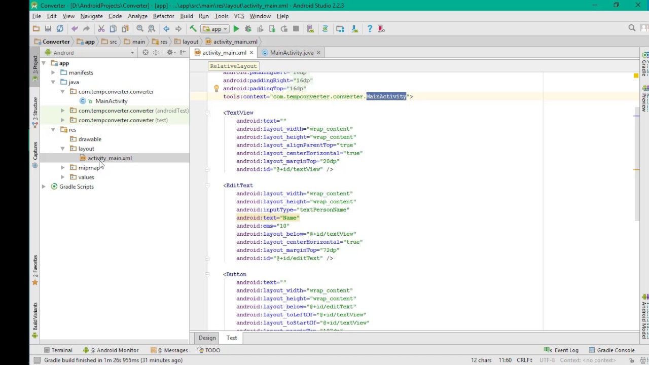 How to develop Temperature Converter App in Android Studio - Part 3 ...
