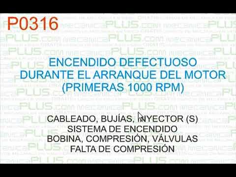 CÓDIGO DE FALLA P0316 - YouTube