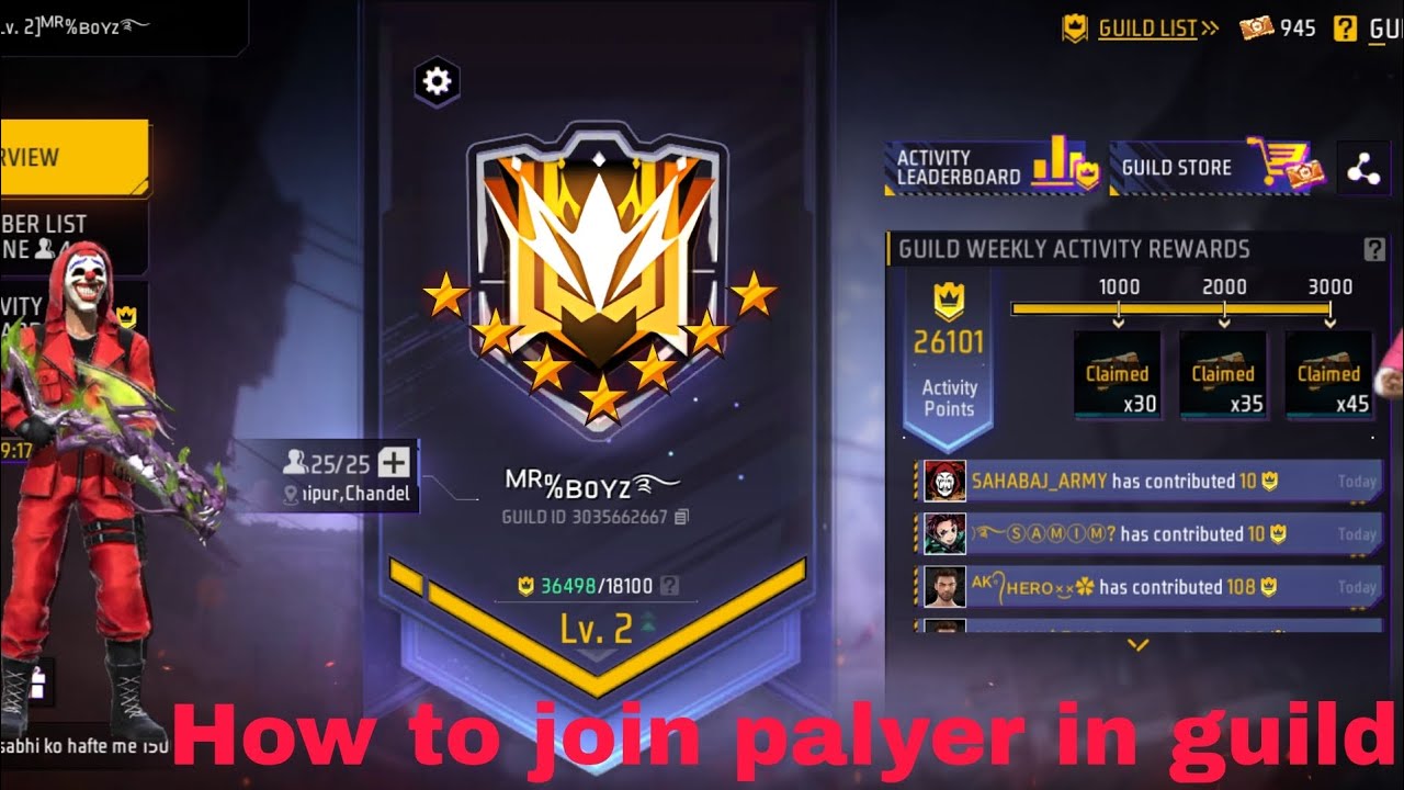 How to join active player in guild #freefire #trending #gaming # ...