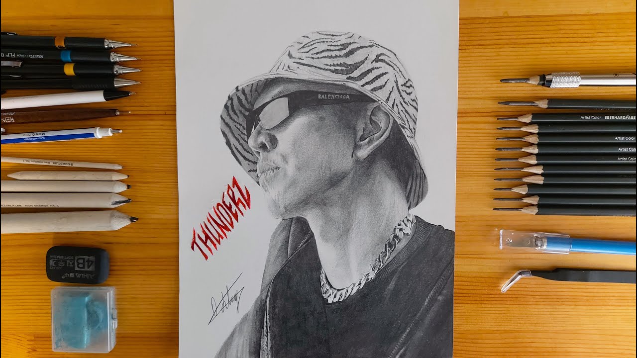 Drawing - Rapper ThunderZ - YouTube