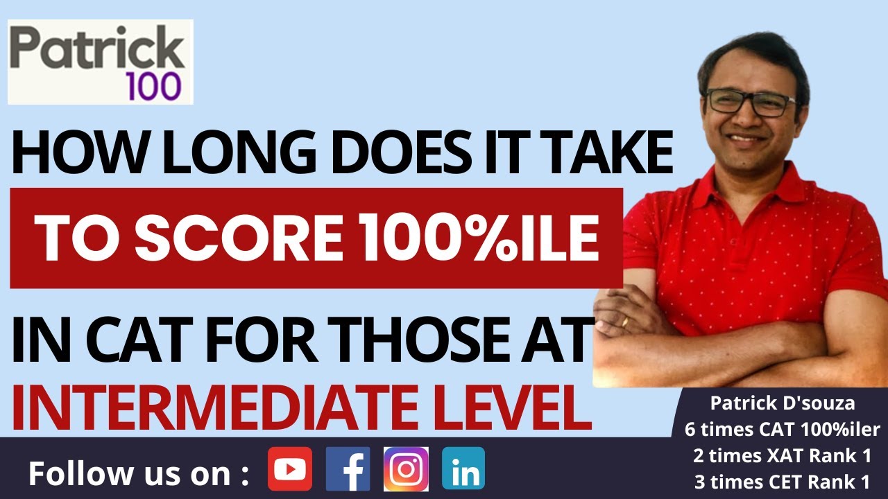 How long does it take to score 100%ile in CAT for Intermediate Level ...