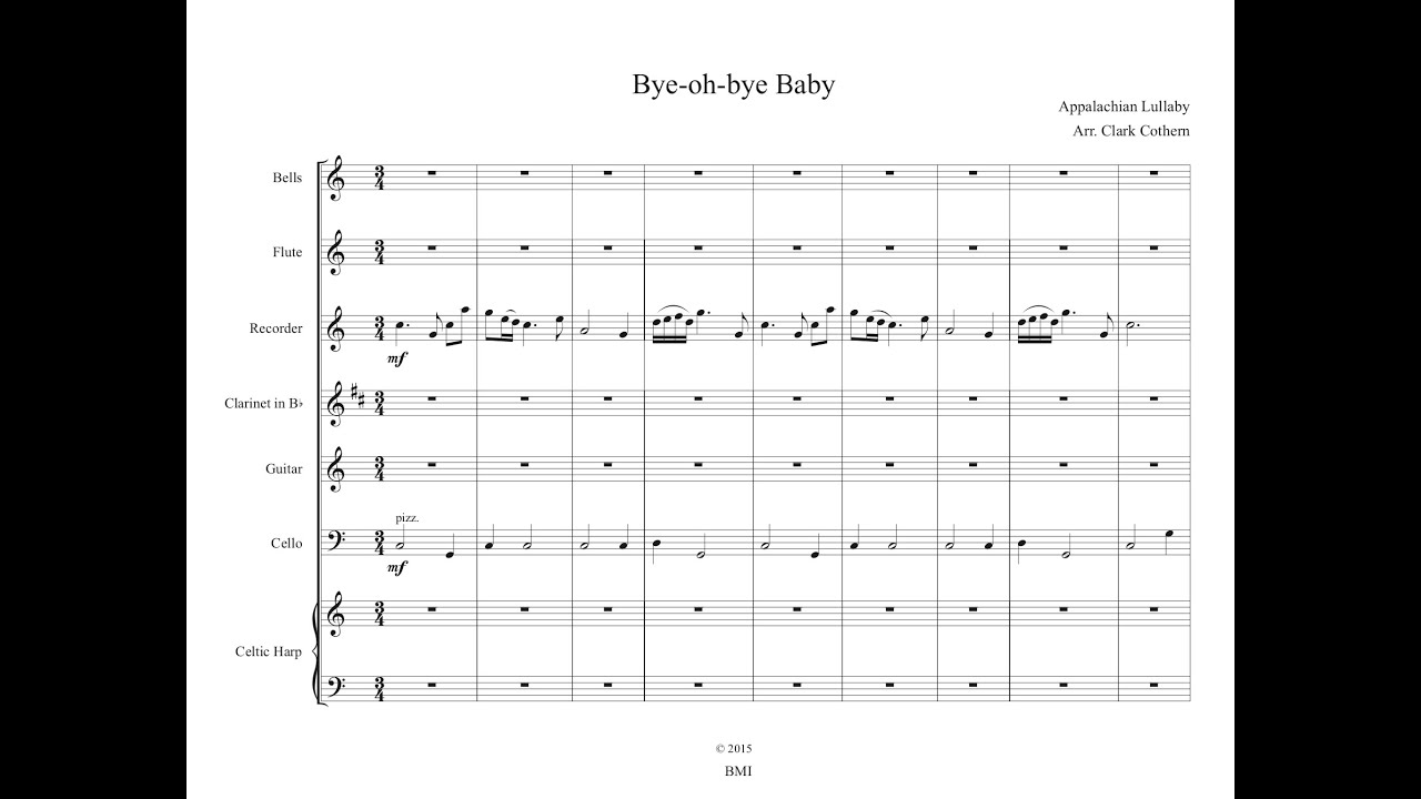 Bye oh Bye Baby - Lullaby - Instrumental - YouTube