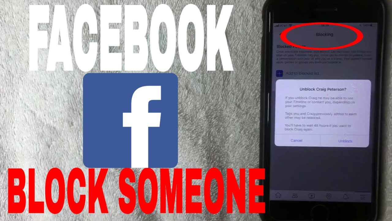 How To Block Someone On Facebook 🔴 - YouTube