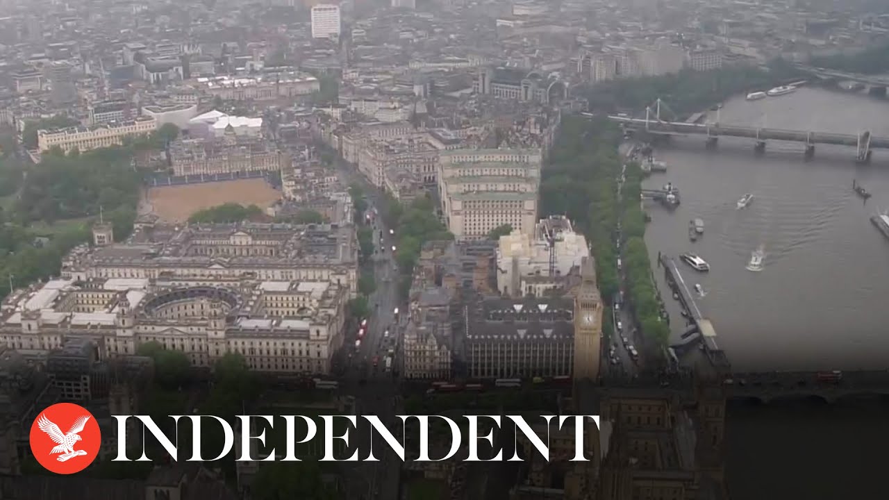 Live: Aerial view of central London as Sunak calls for general election ...