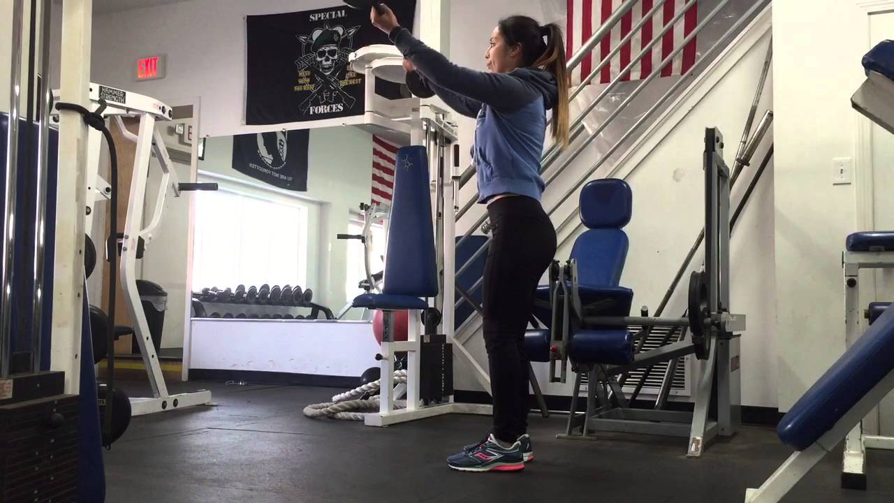Underhand barbell front raise - YouTube