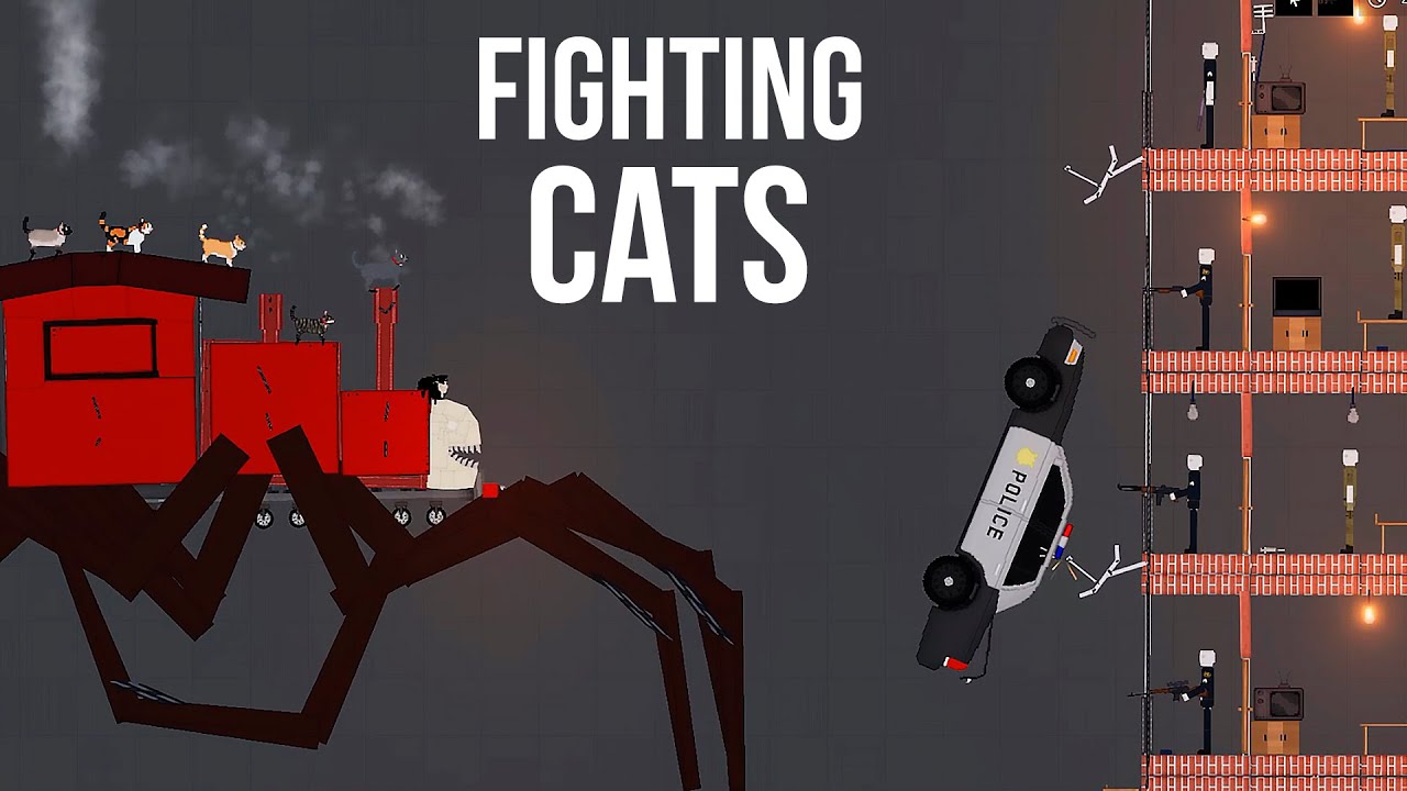 MaxWell Cat and the Fighting cats save Boxy Boo - People Playground 1. ...