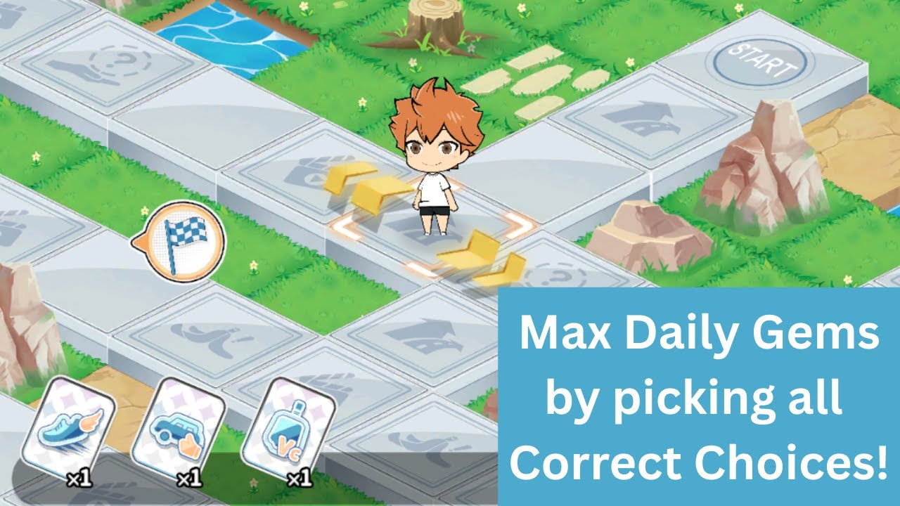 Max Gems by picking all Correct Choices in Daily Exercise! - HAIKYU ...