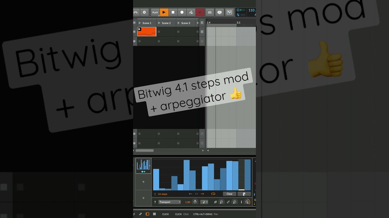 Bitwig 4.1 step modulator and arpeggiator tip - YouTube