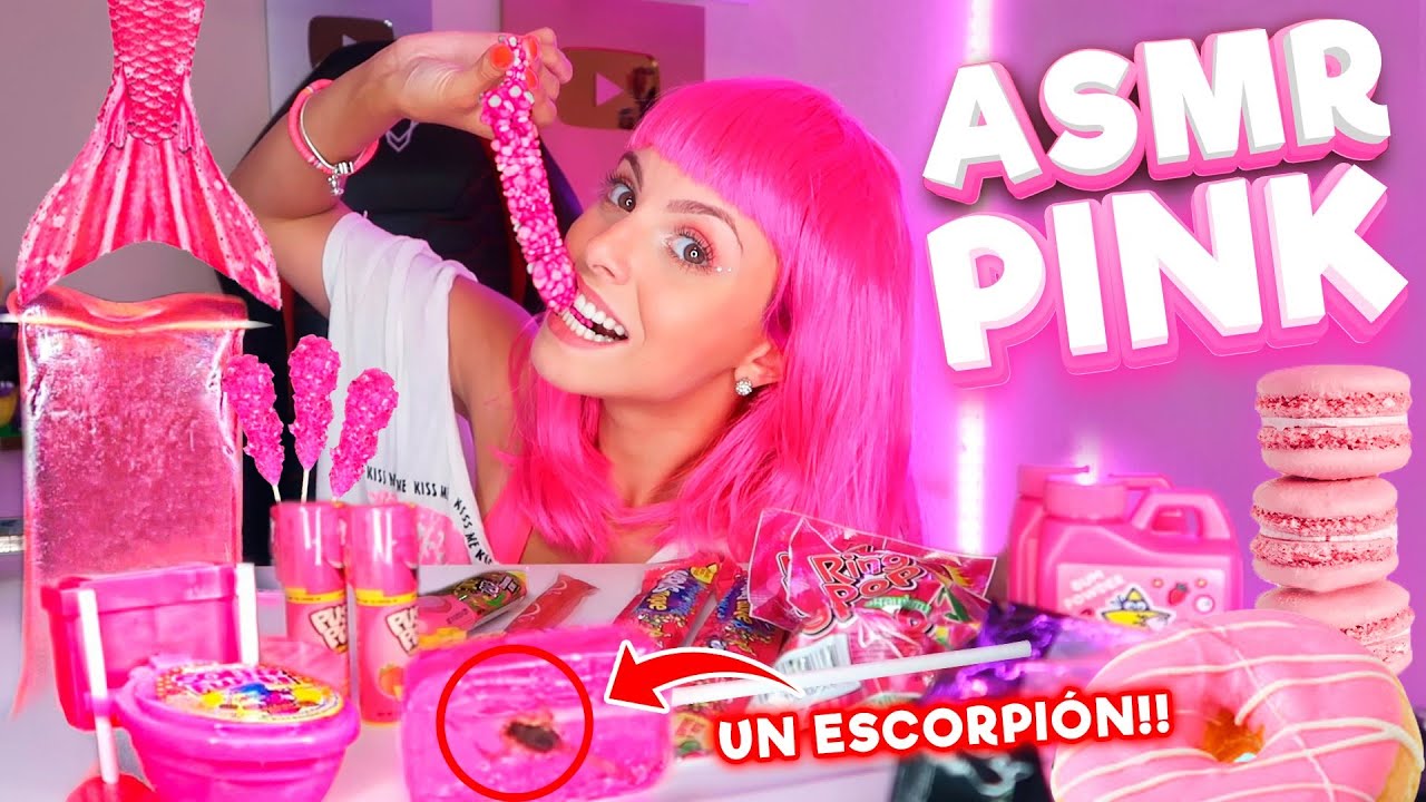 COMIENDO TODO ROSA ASMR💖 PINK FOOD🍬 | Jenny Devil😈 - YouTube