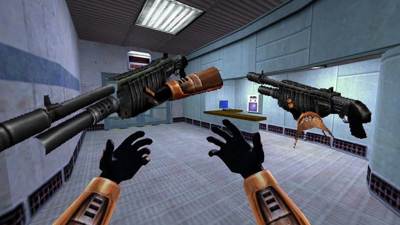 HL1 HD shotgun with hl2 animations showcase or unboxing - YouTube