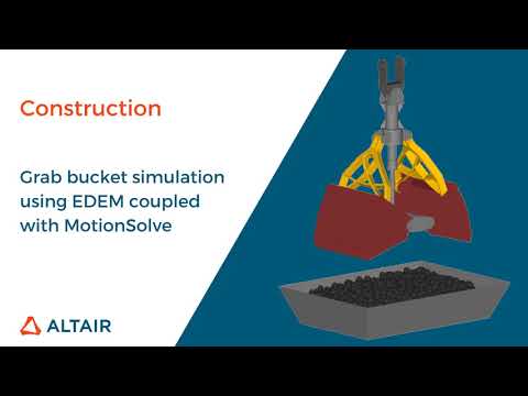 Grab bucket simulation using EDEM coupled with MotionSolve - YouTube
