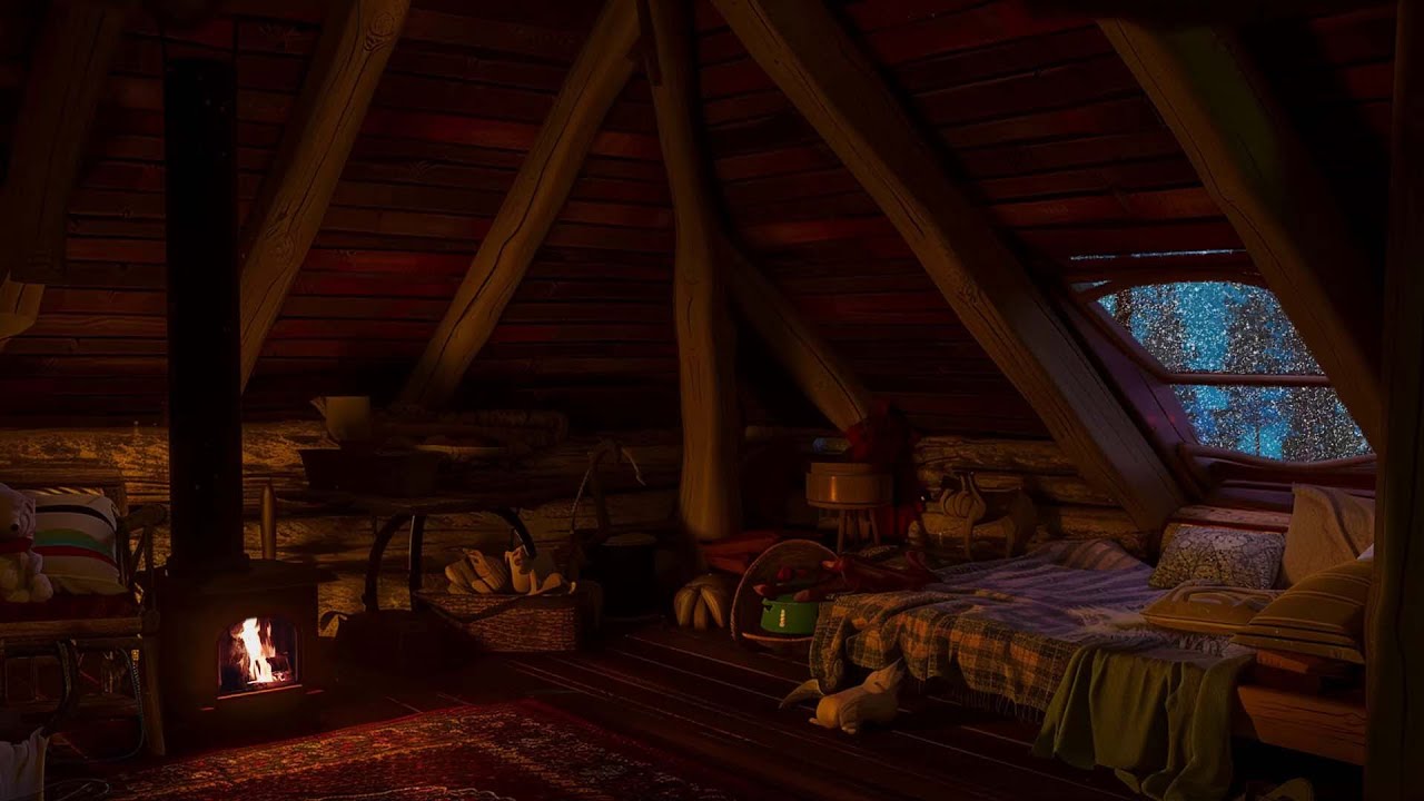 Find Inner Peace & Sleep Deeply with Winter Night Nature Sounds & a ...