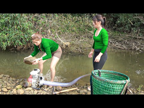 Awesome Cast Net Fishing: Girl’s Skills Catch Big Fish