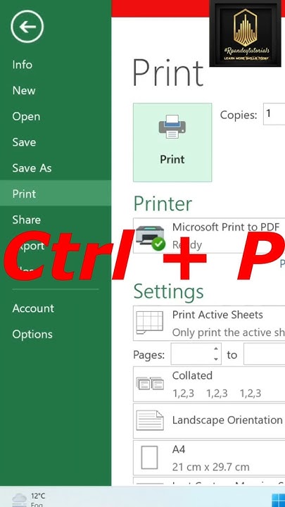 Excel Print Page Setup: Pro Tips & Tricks #rpandeytutorials #excel #shorts #viralvideo #print ...