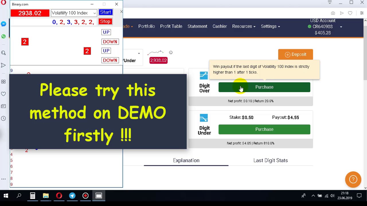 Tick Reader Over Method Real Binary Tradings - YouTube