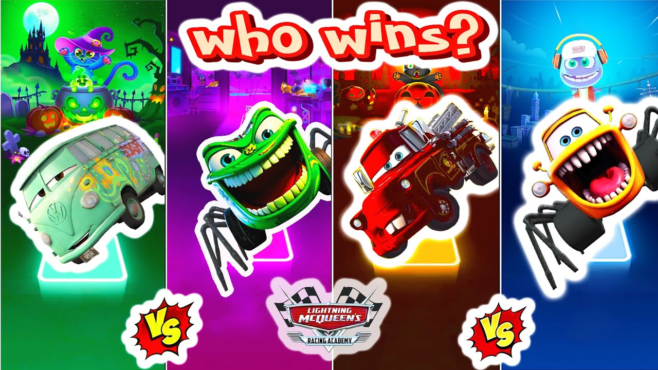 Lightning Mcqueen Car vs Mcqueen Eater in Tiles Hop EDM Rush🎶 - YouTube