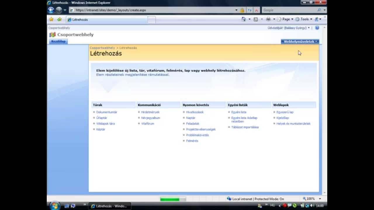 01 - Bevezetés a Windows SharePoint Services 3.0 használatába (Balássy György) - YouTube
