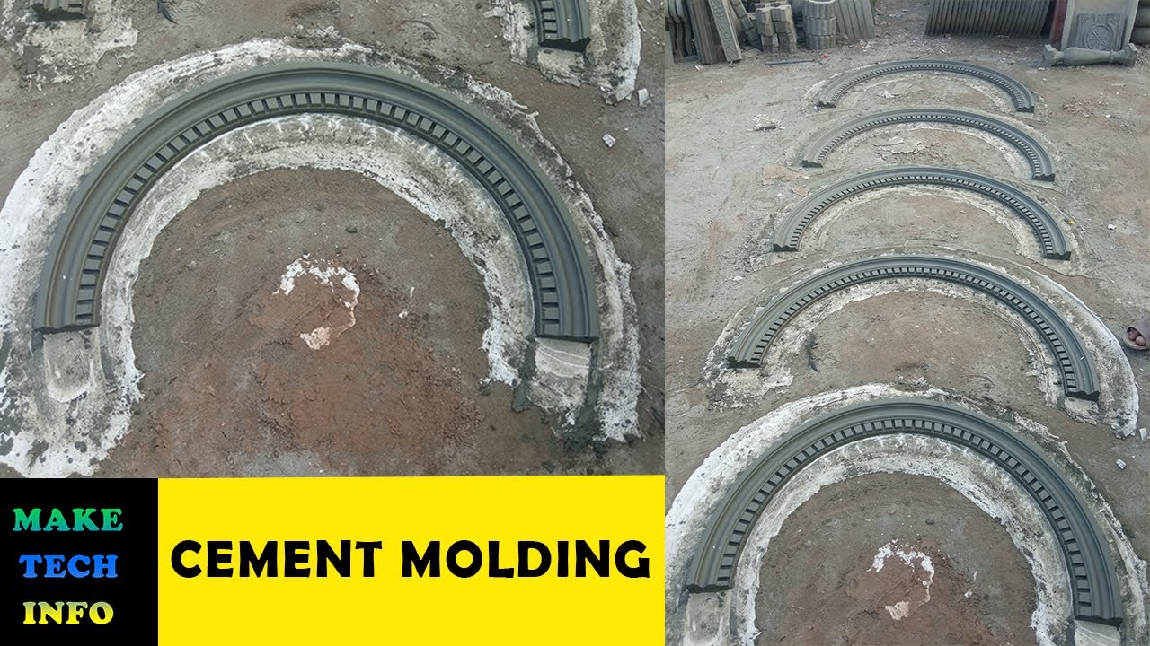 How Cement Molding Design For Wall Made - YouTube