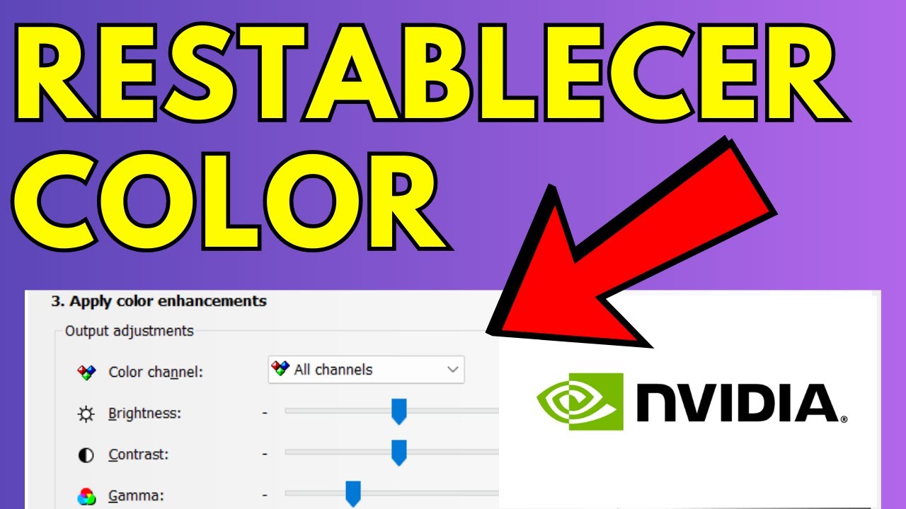 Cómo restablecer la configuración de color en el panel de control de ...