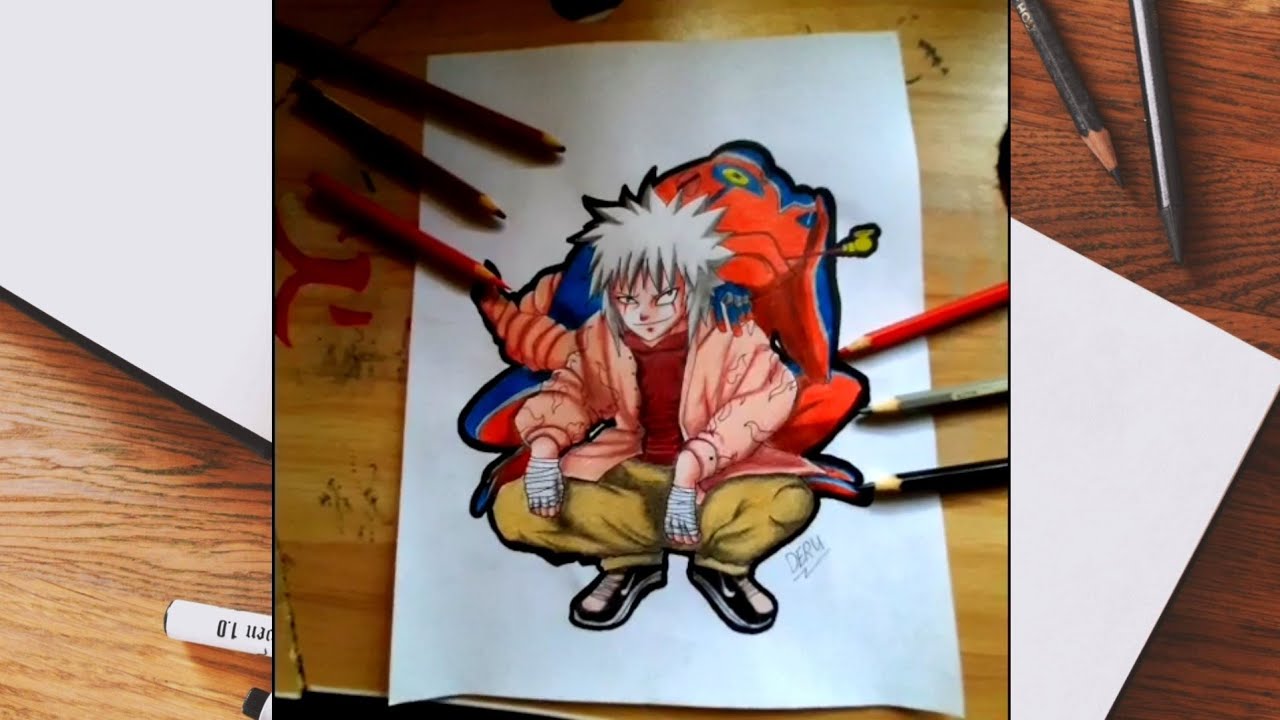 Jaraiya (The Legendary Sannin) - Timelapse Drawing - YouTube