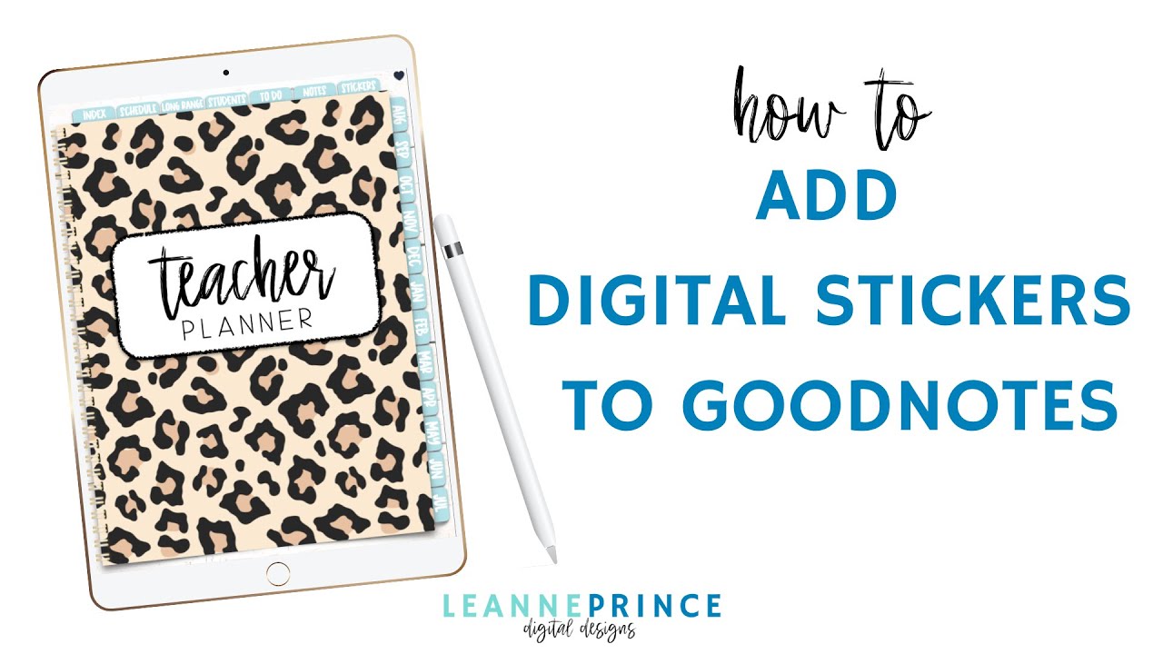 HOW TO ADD DIGITAL STICKERS IN GOODNOTES - YouTube