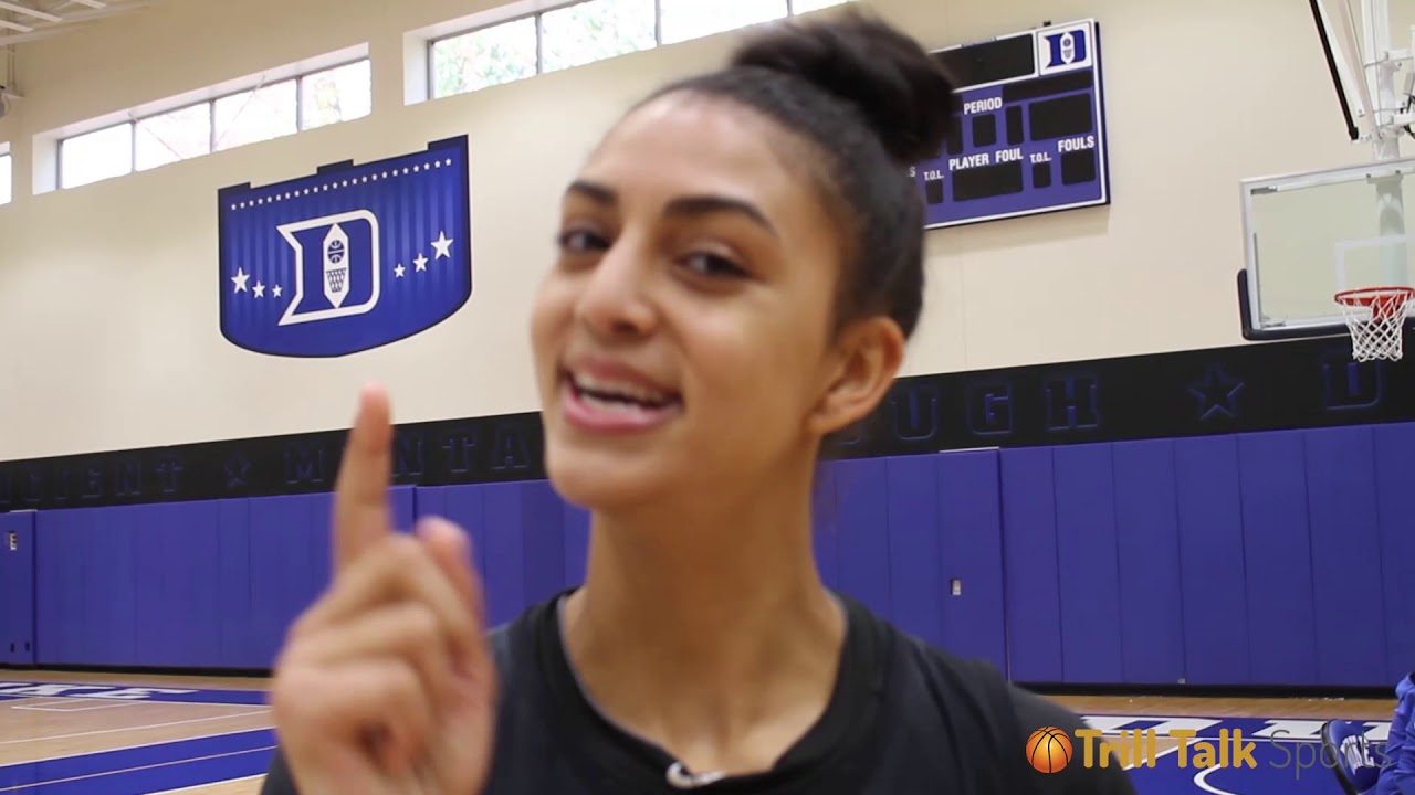Duke Jade Williams on teams upcoming 18-19 Baketball season - YouTube