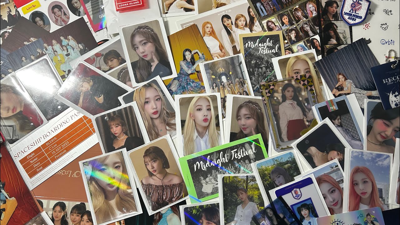 Loona photocard/postcard collection - YouTube