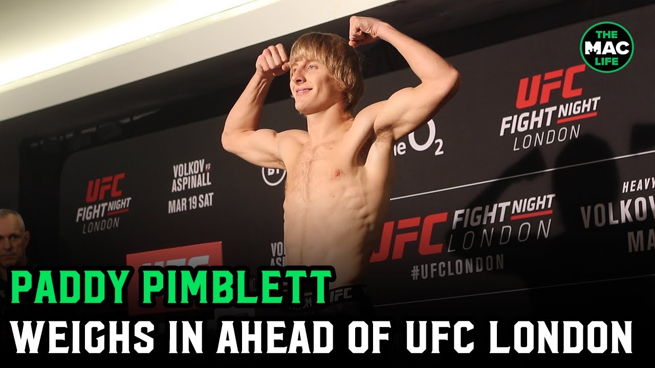 Paddy Pimblett weighs-in ahead of UFC London - YouTube