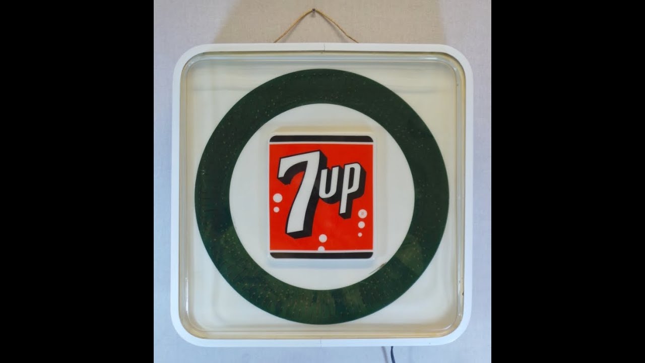 1960's 7UP Everbrite Motion Light Up Sign Spinning Border - YouTube