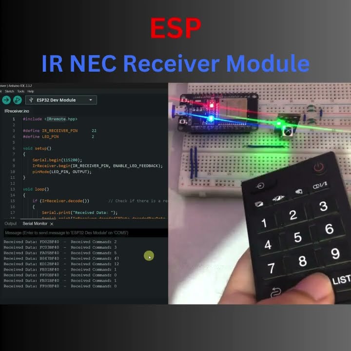 IR NEC Receiver Module with ESP - YouTube