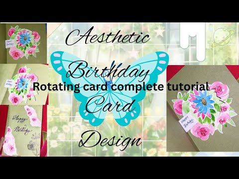 Rotating card full tutorial || Birthday craft series part 1 #trending # ...