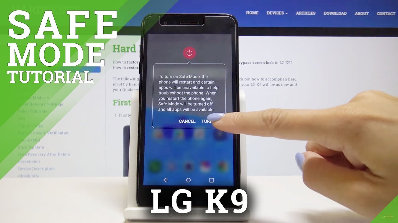 How to Activate Safe Mode in LG K9 - Detect Issues by Safe Mode - YouTube