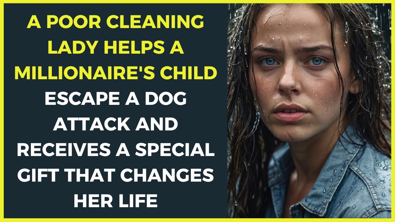A poor cleaning lady helps a millionaire's child escape a dog attack ...