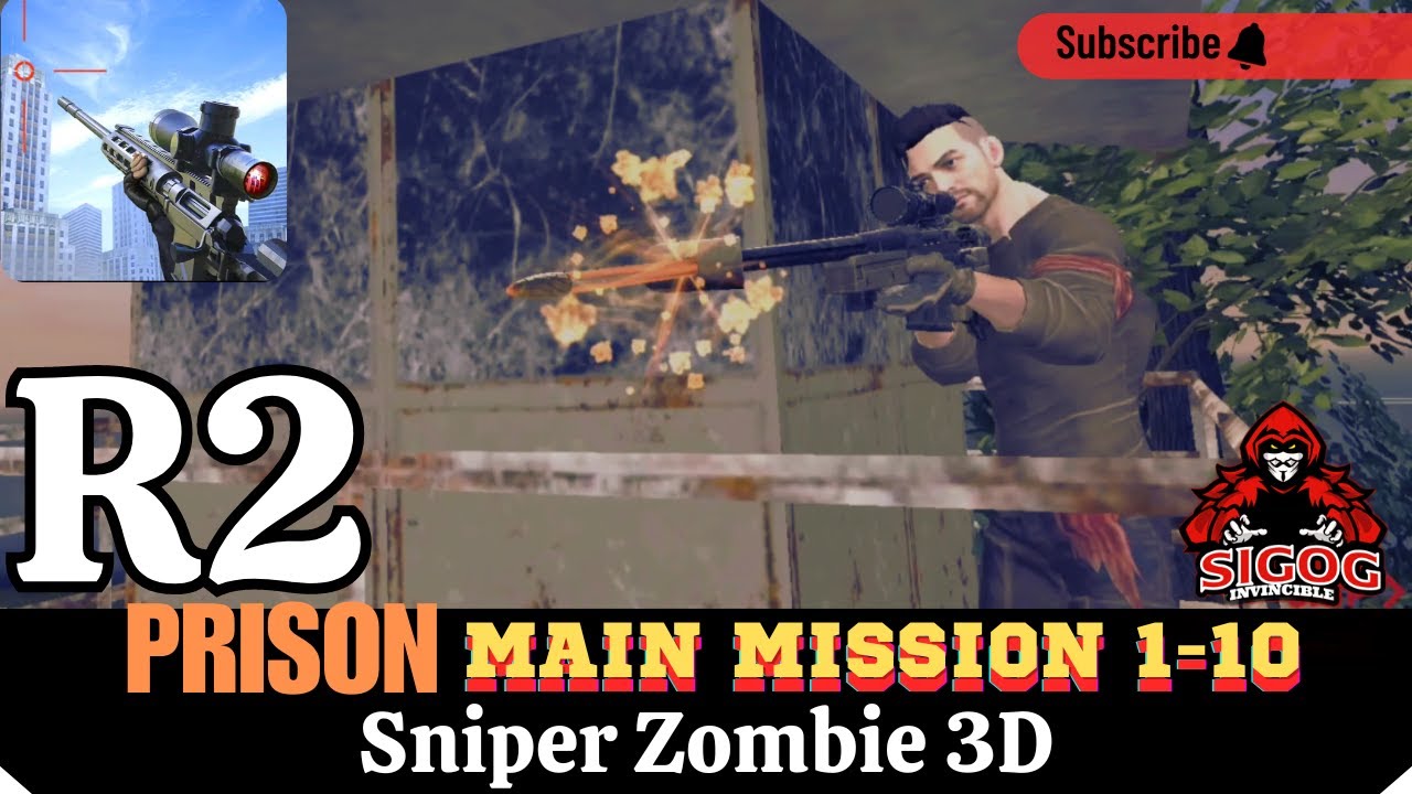 Sniper Zombie 3D R2 Prison Main Mission 1-10 | Sniper Zombie 3D ...