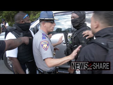 Police Confront Black Panther groups in Brookhaven, Mississippi