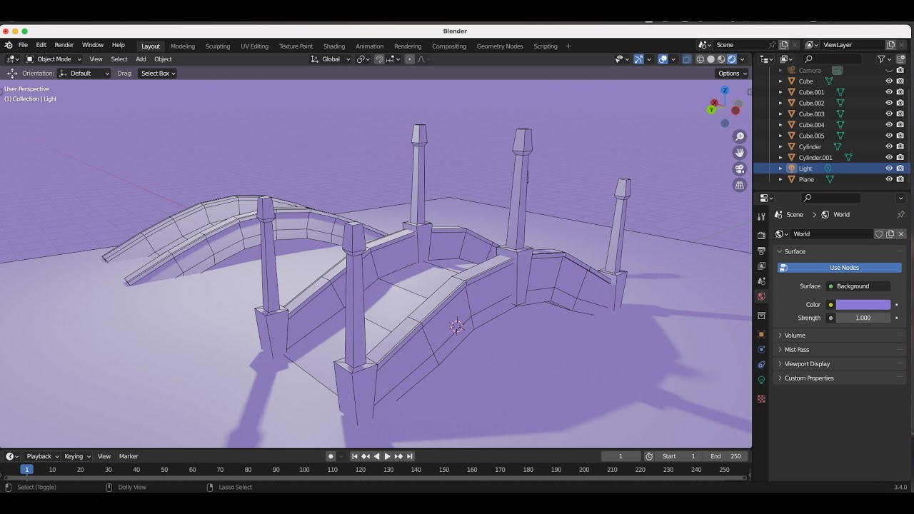 Blender Model a Simple Bridge - YouTube