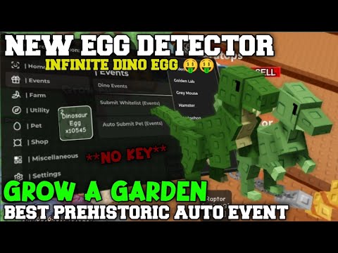 [NEW 🦖] PREHISTORIC AUTO EVENT FARM| EGG DETECTOR| INFINITE DINO EGG 🤑 ...