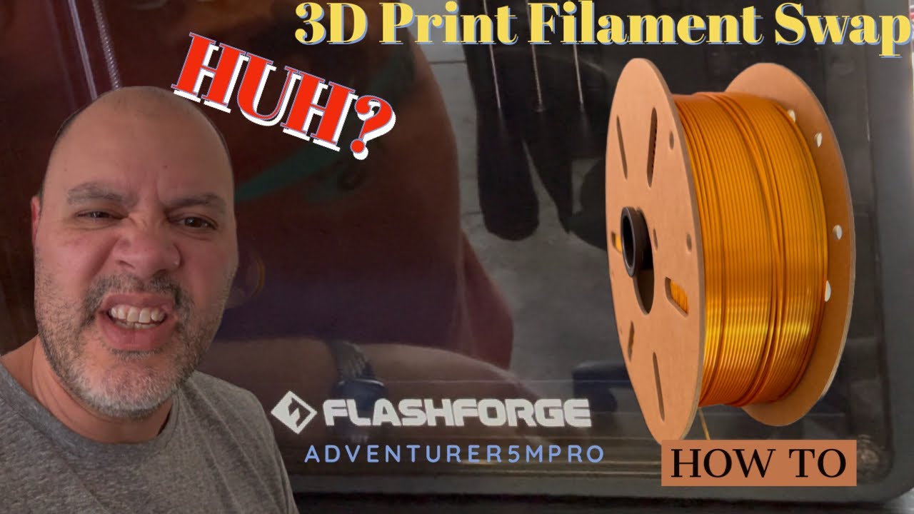 Flash Forge Adventurer 5M Pro - How to change filament on a 3D Printer - YouTube