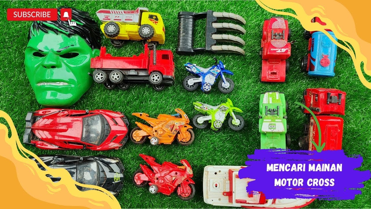 Mencari Mainan Topeng Hulk,Truck Pasir,Mobil Balap,Cakar Wolferin,Motor ...