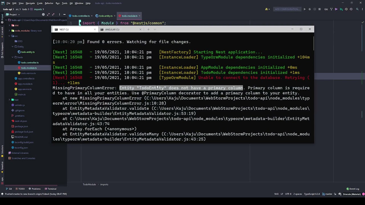 5. Create Todo Entity and Save To Database - YouTube
