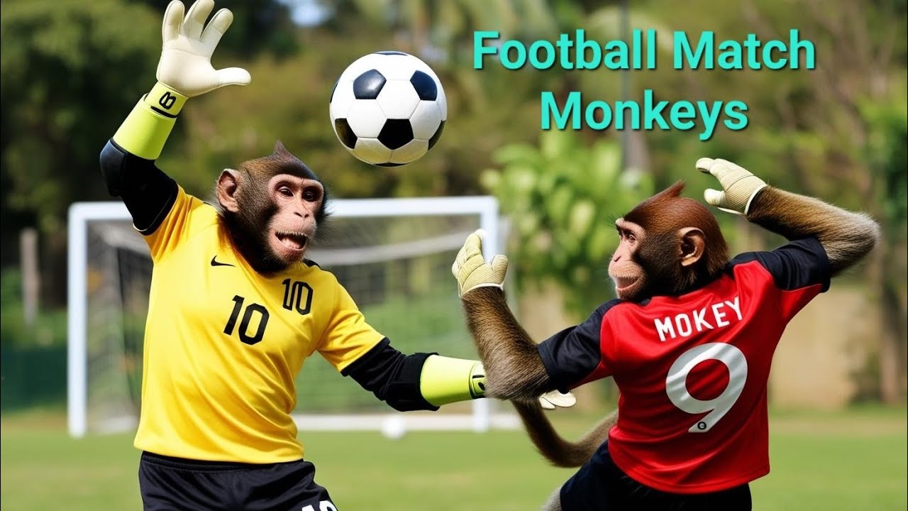 Đội bóng đá Khỉ. Football Match Monkeys - YouTube