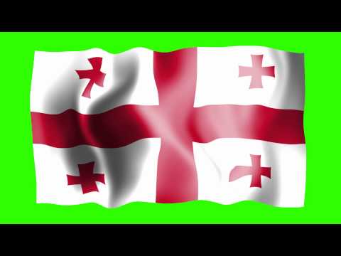 Georgia Waving Flag - Green Screen Animation