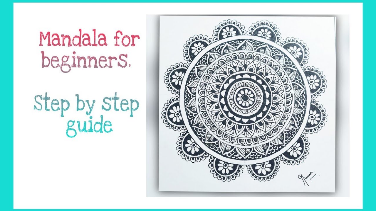 Mandala Art For Beginners | Step By Step Guide in 11 Minutes| Mandala ...